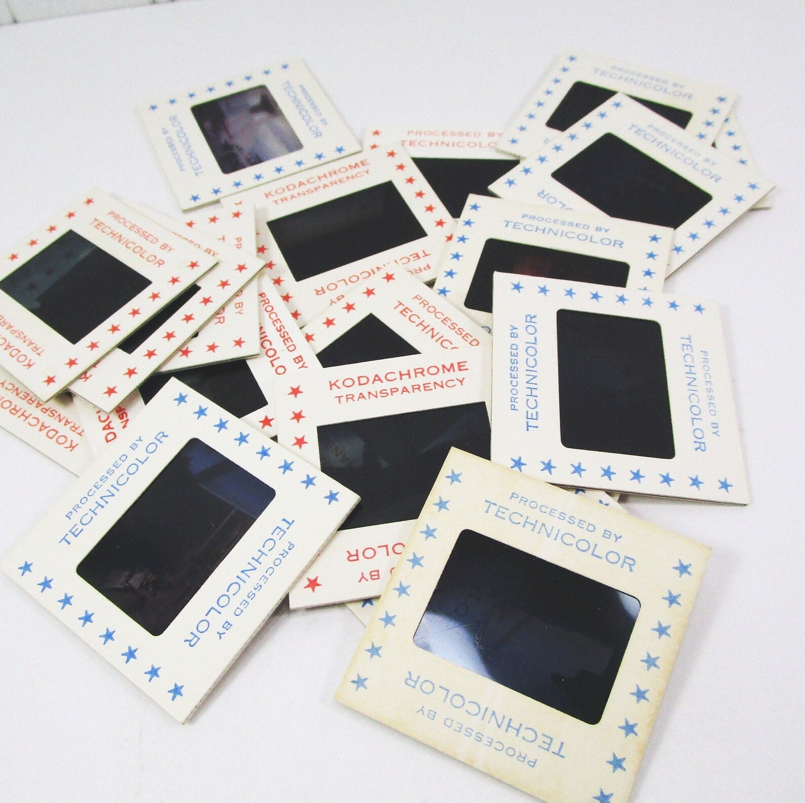 Technicolor Photo Slides 35mm Red OR Blue Star Frame 20 Color - Etsy