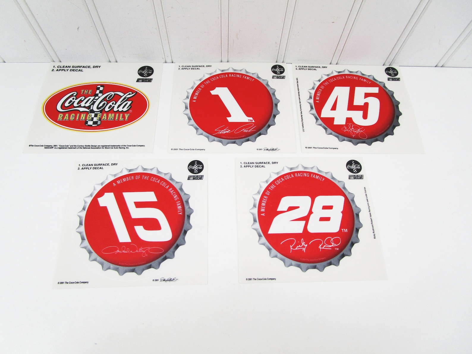 Coca-cola Racing Family Decals NASCAR 1 15 28 45 - Etsy