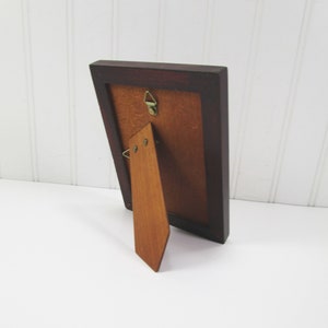 Wood Inlay Frame Brown With Gold Inlay Details Small 6x4 Inch Easel ...