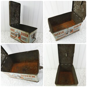 Dixie Queen Tobacco Tin Large Lid With Handle Plug Cut Smoking Tobacco ...