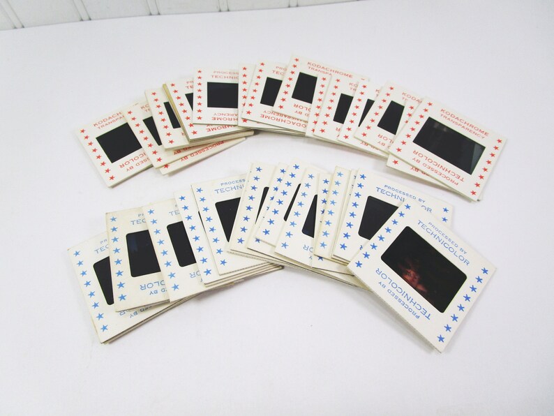 Technicolor Photo Slides 35mm Red OR Blue Star Frame 20 Color - Etsy