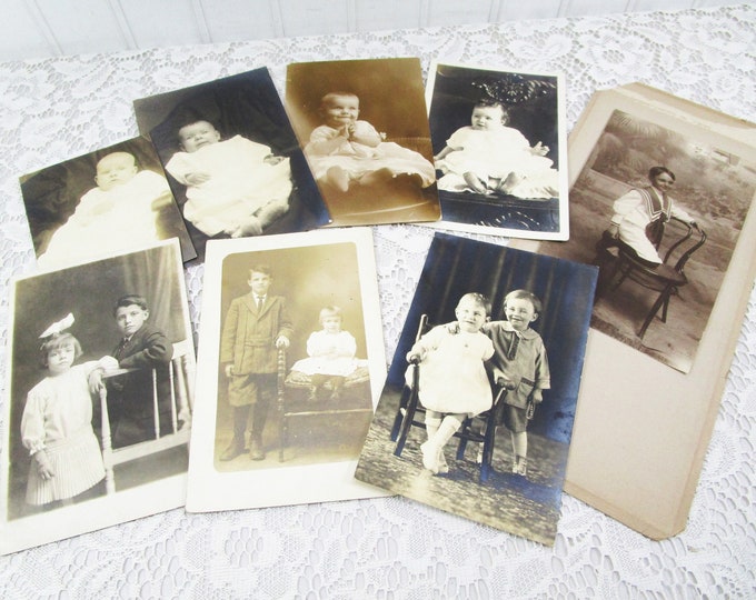Childrens Portrait Photo Postcards Early 1900s Assorted Vintage Tiny ...