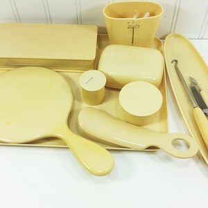Pyralin Toiletry Set Early 1900s Ivory Celluloid Bath Accessory 13 ...