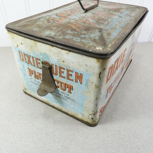 Dixie Queen Tobacco Tin Large Lid With Handle Plug Cut Smoking Tobacco ...