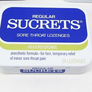 Sucrets Tins, Vintage Hinged Lid Small Collectible Container Your ...