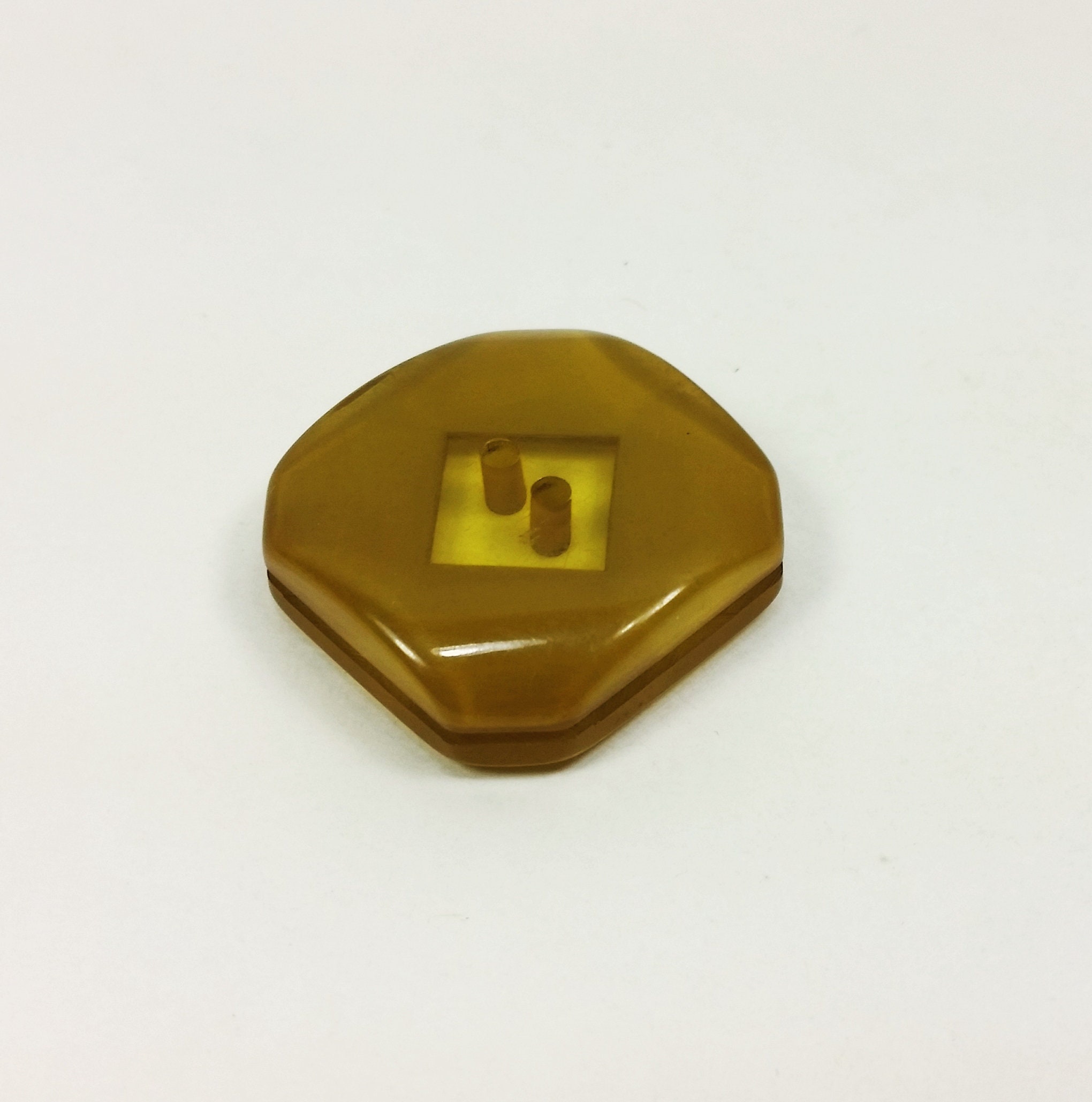 Large Clear Gold Button Square 1-1/4 Inch 32 mm Golden Brown - Etsy.de