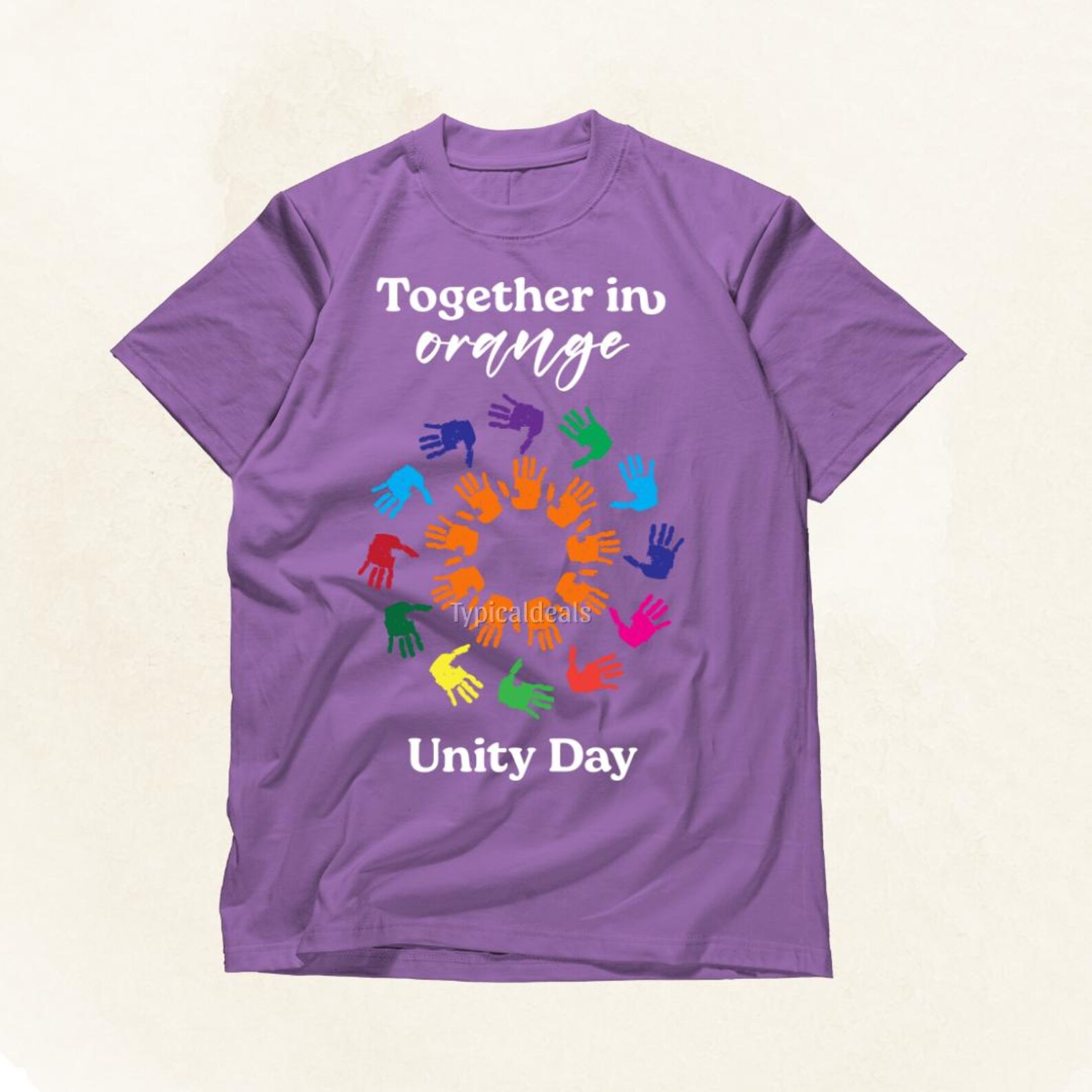 Unity Day SVG PNG – Together in Orange for Unity Day Handprint Design ...