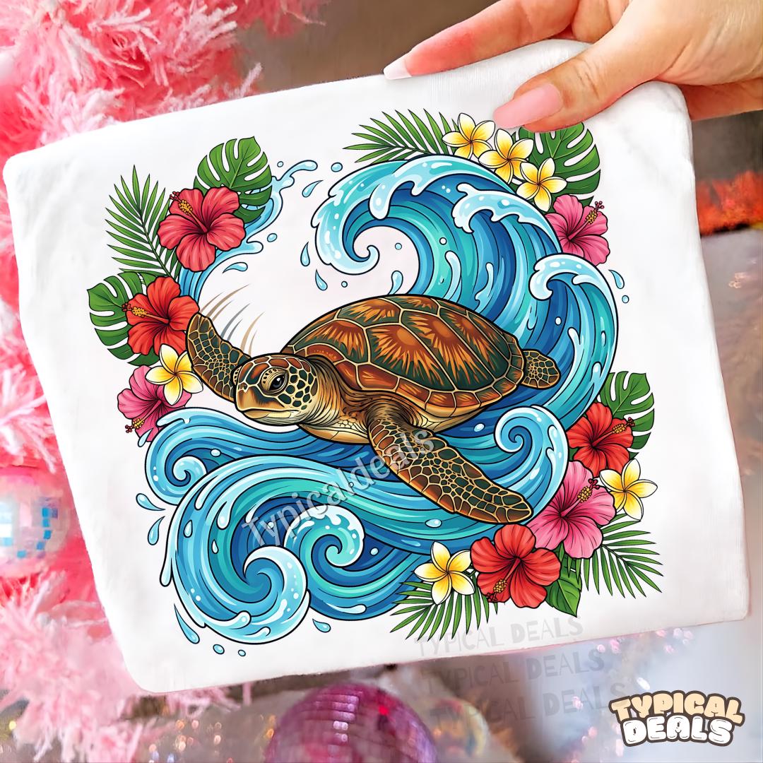 Sea Turtle PNG – Tropical Ocean Turtle Summer Design (digital Download ...