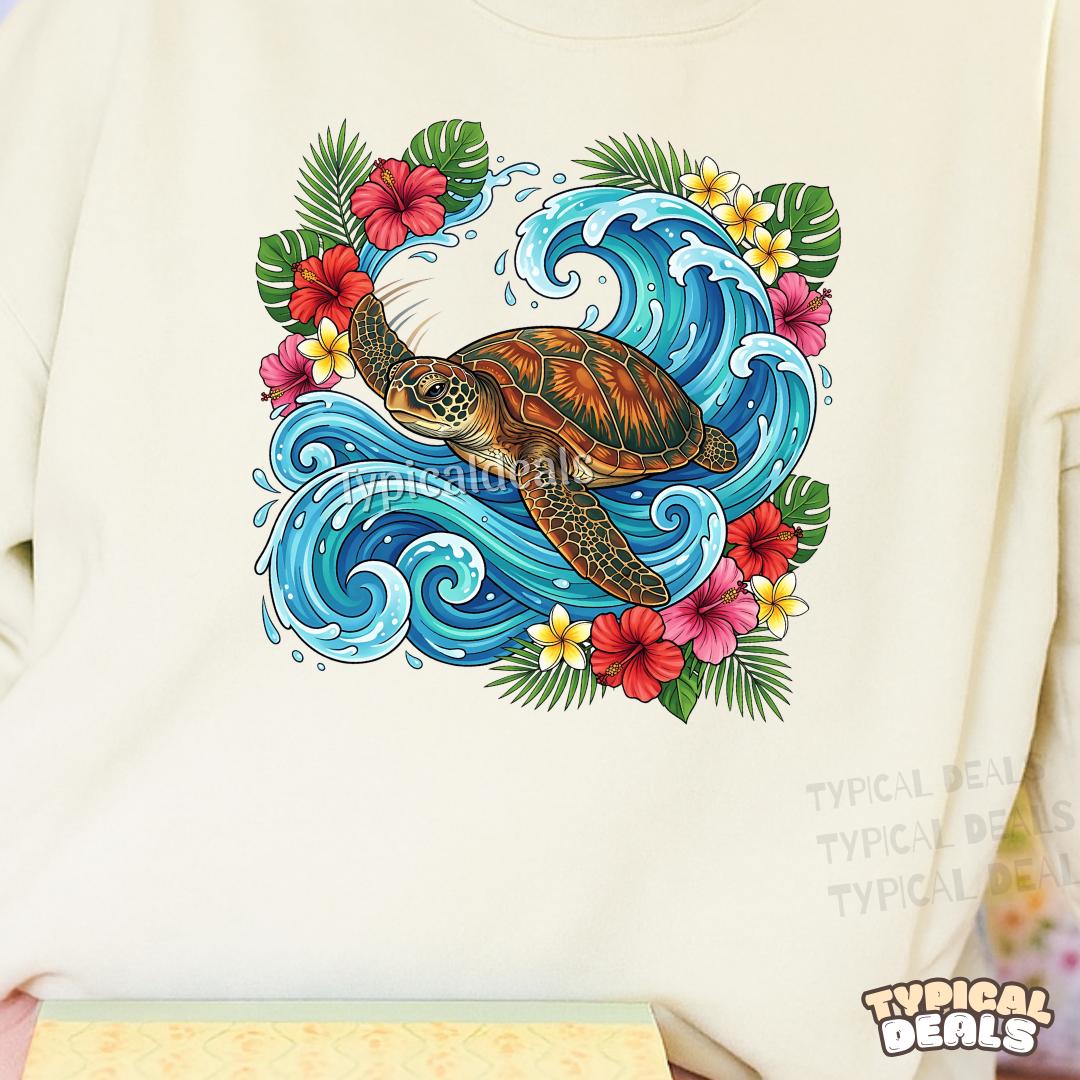 Sea Turtle PNG – Tropical Ocean Turtle Summer Design (digital Download ...