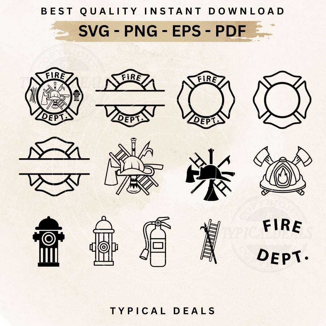Fire Dept SVG PNG, Firefighter Svg Design for Father's Day Gift ...
