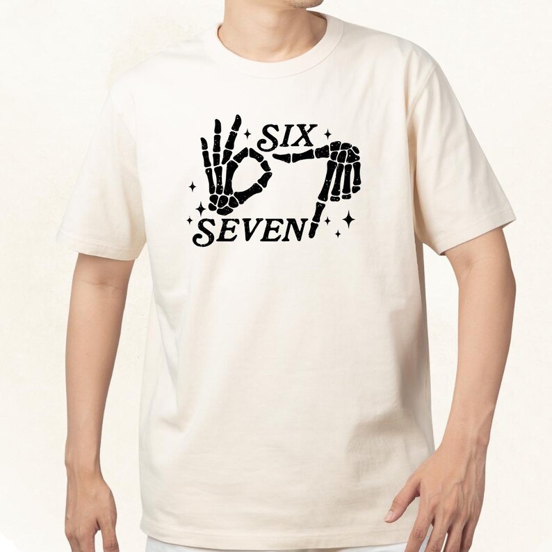 Six Seven Hand Sign SVG PNG | Skeleton Bones Design (digital Download ...