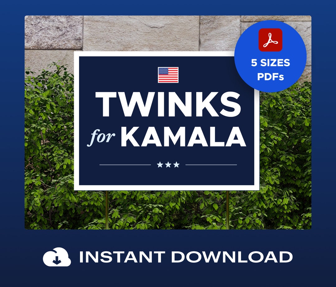 Printable Twinks for Harris Sign, DIY Election Night Signs Posters ...