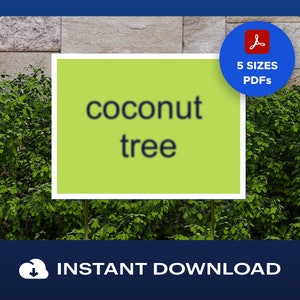 Printable Kamala Coconut Tree Brat Sign, Charli XCX for Harris Walz ...