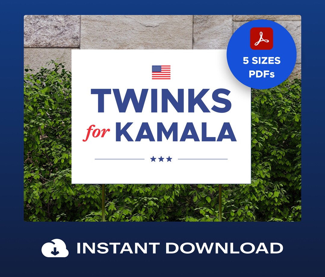 Printable Twinks for Harris Sign, DIY Election Night Signs Posters ...
