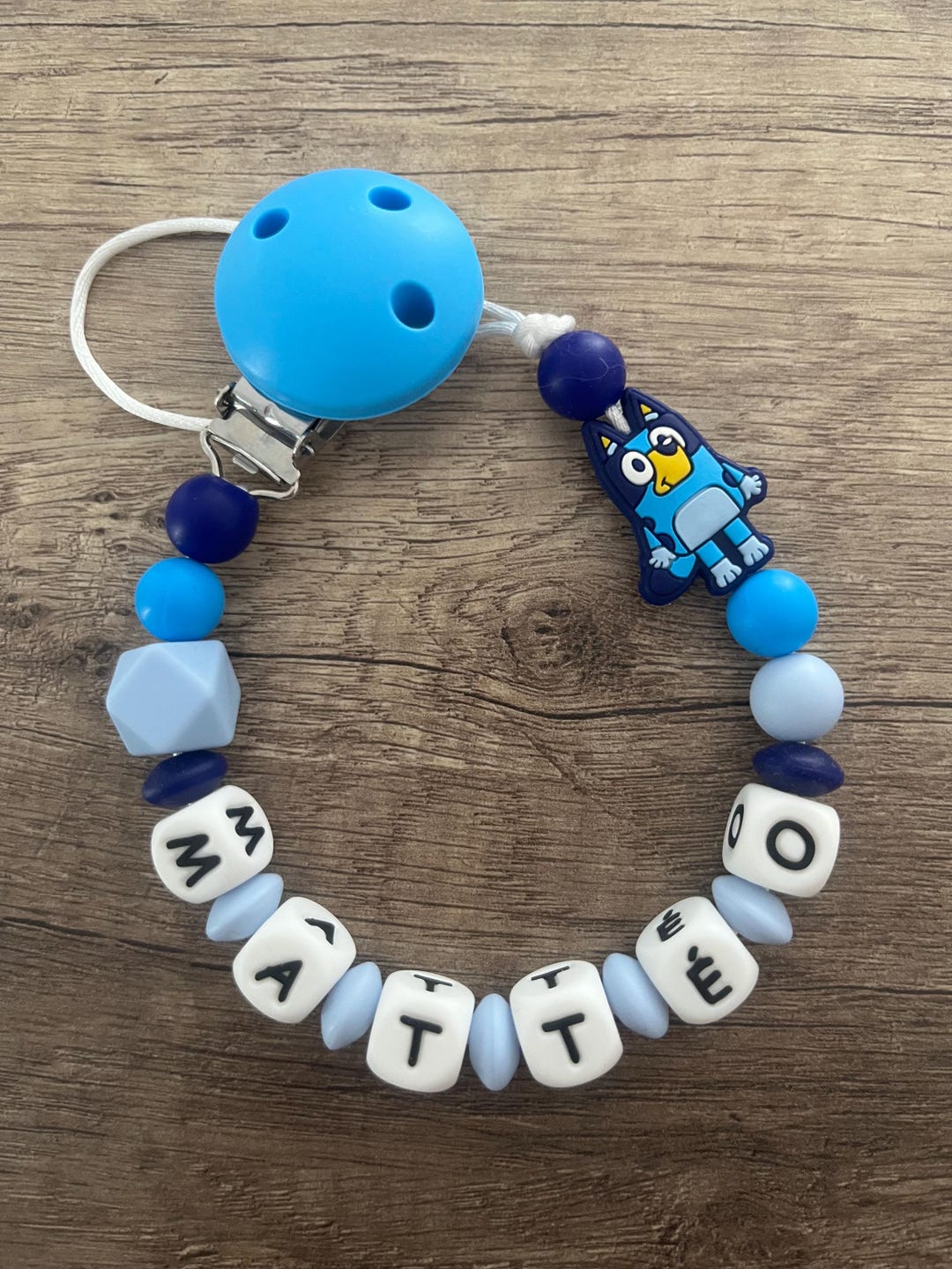 Personalized Bluey Character Pacifier Clip - Gift Idea - Birthday ...