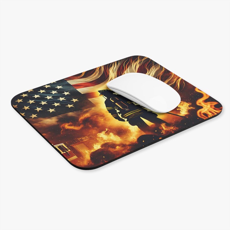 Fire Fighter Mouse Pad rectangle - Etsy