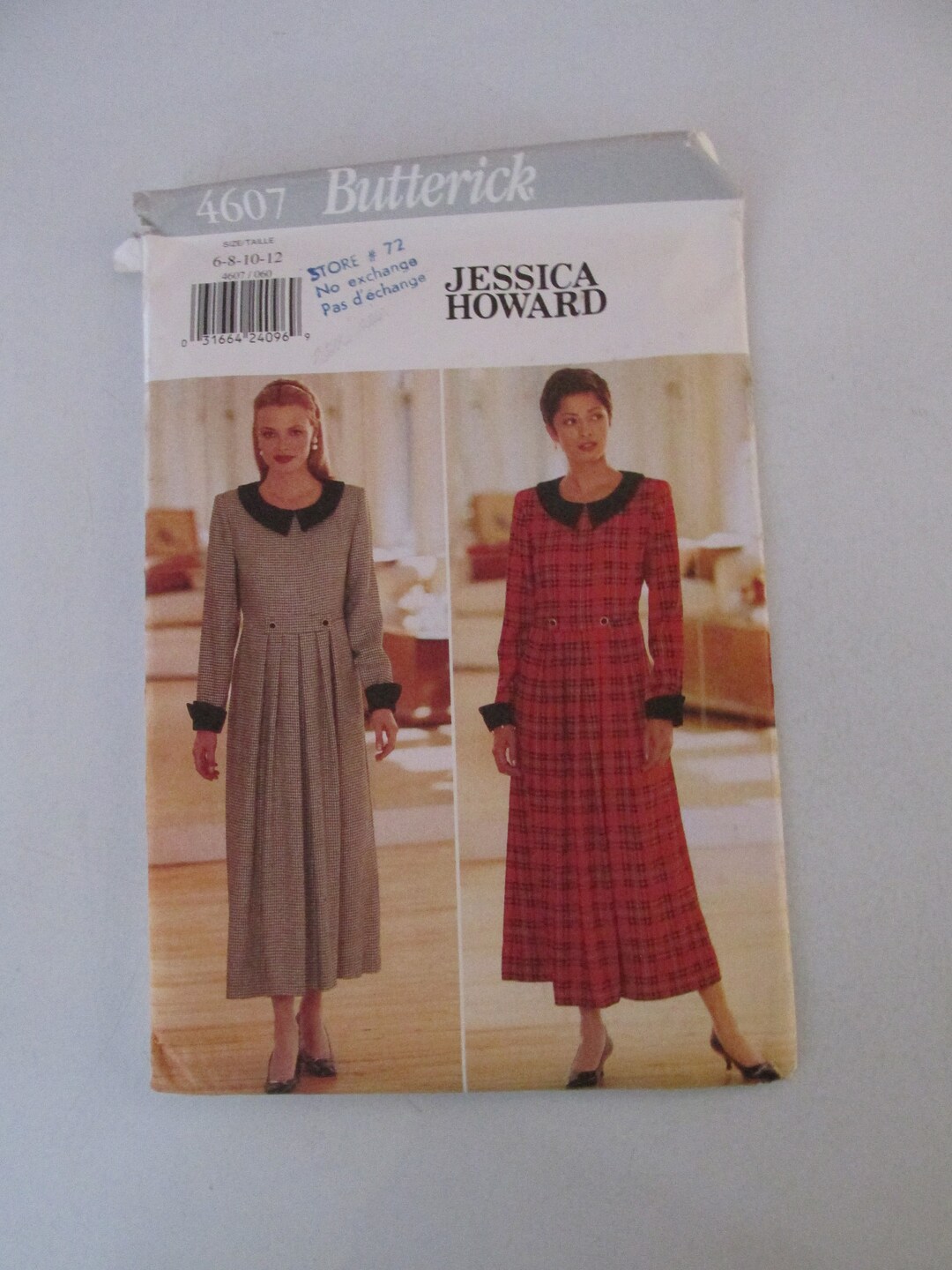 Butterick CUT Sewing Pattern 4607 Dress 1996 Jessica Howard Size 6-12 ...