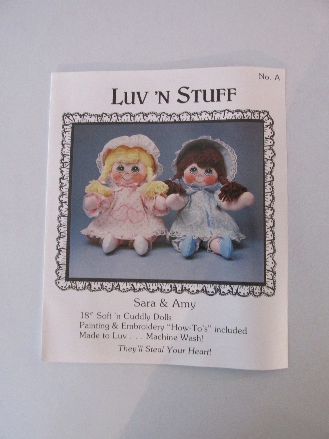 Luv 'N Stuff Sara & Amy 18 Dolls Toy Sewing Pattern 1981 - Etsy