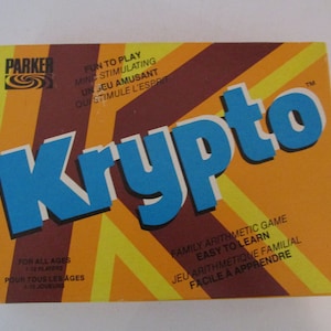 Krypto Card Game Family Arithmetic Game 1963 Card Game - Etsy