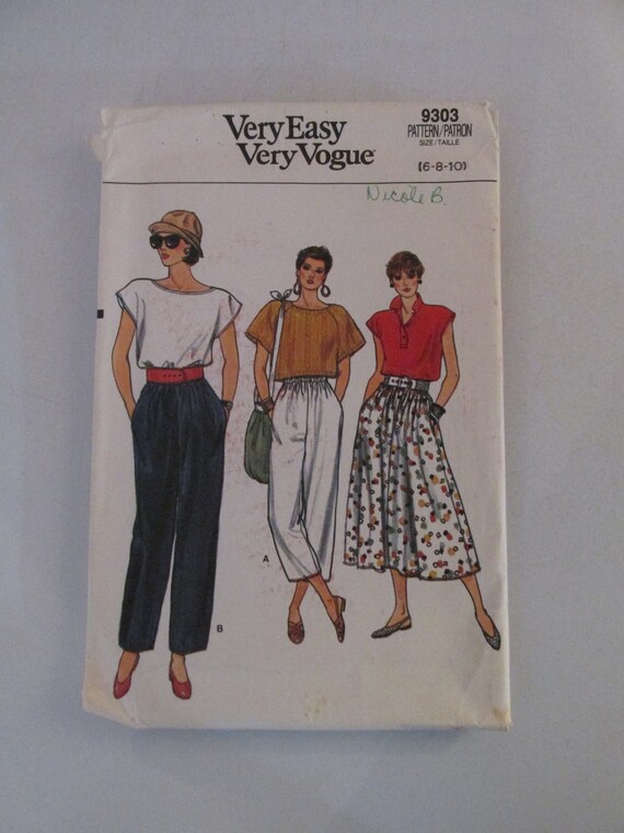 Vogue CUT Sewing Pattern 9303 Complete Size 6-8-10 | Etsy
