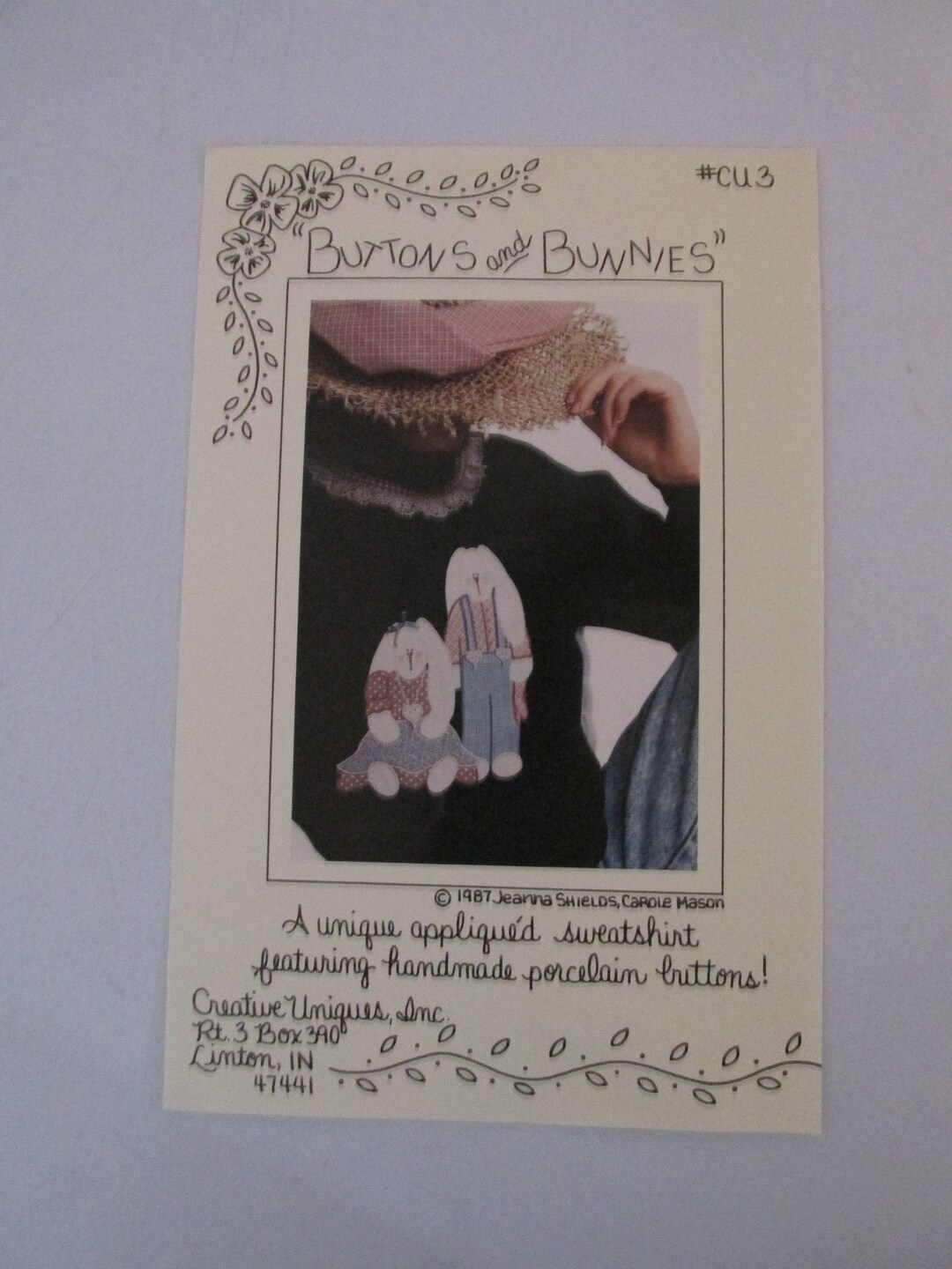 Buttons and Bunnies Creative Uniques Inc Sweatshirt - Etsy