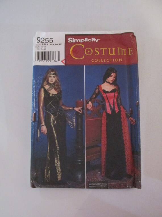 Simplicity 9255 Costume Sewing Pattern Uncut | Etsy Canada