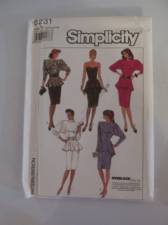 Simplicity 8231 Sewing Pattern UNCUT Size 10-14 - Etsy