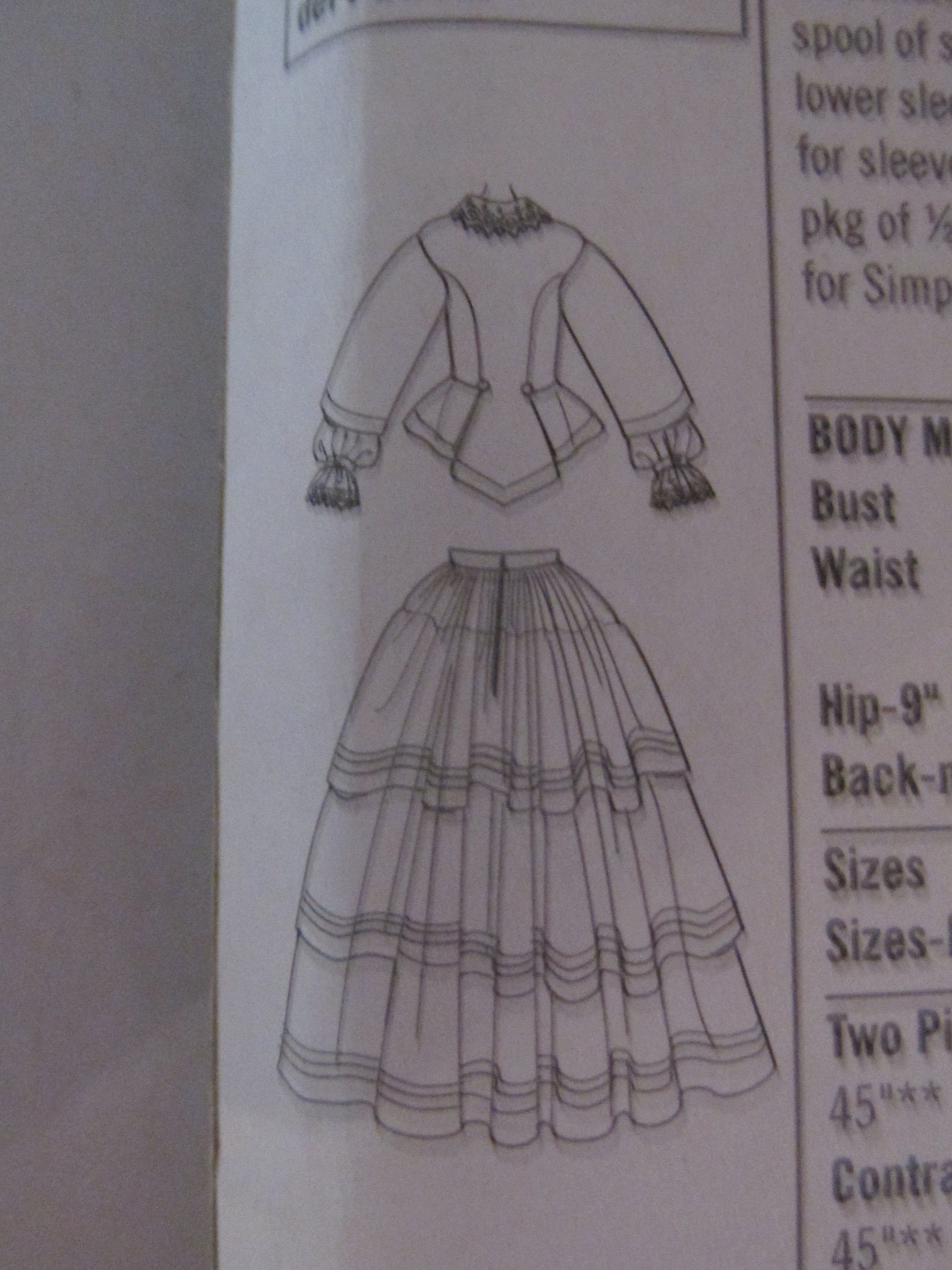 Simplicity 9761 Costume Sewing Pattern Historical | Etsy