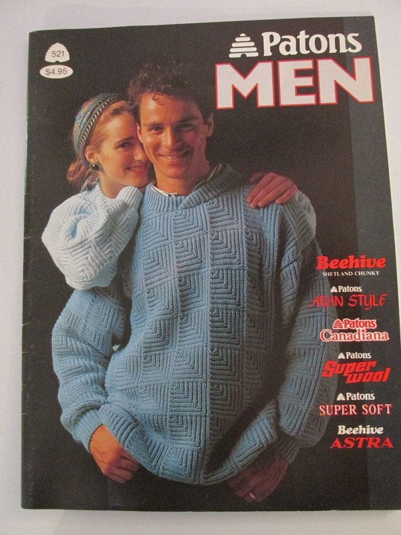Patons Men Knitting Booklet 1988 Knit Patterns 11 - Etsy