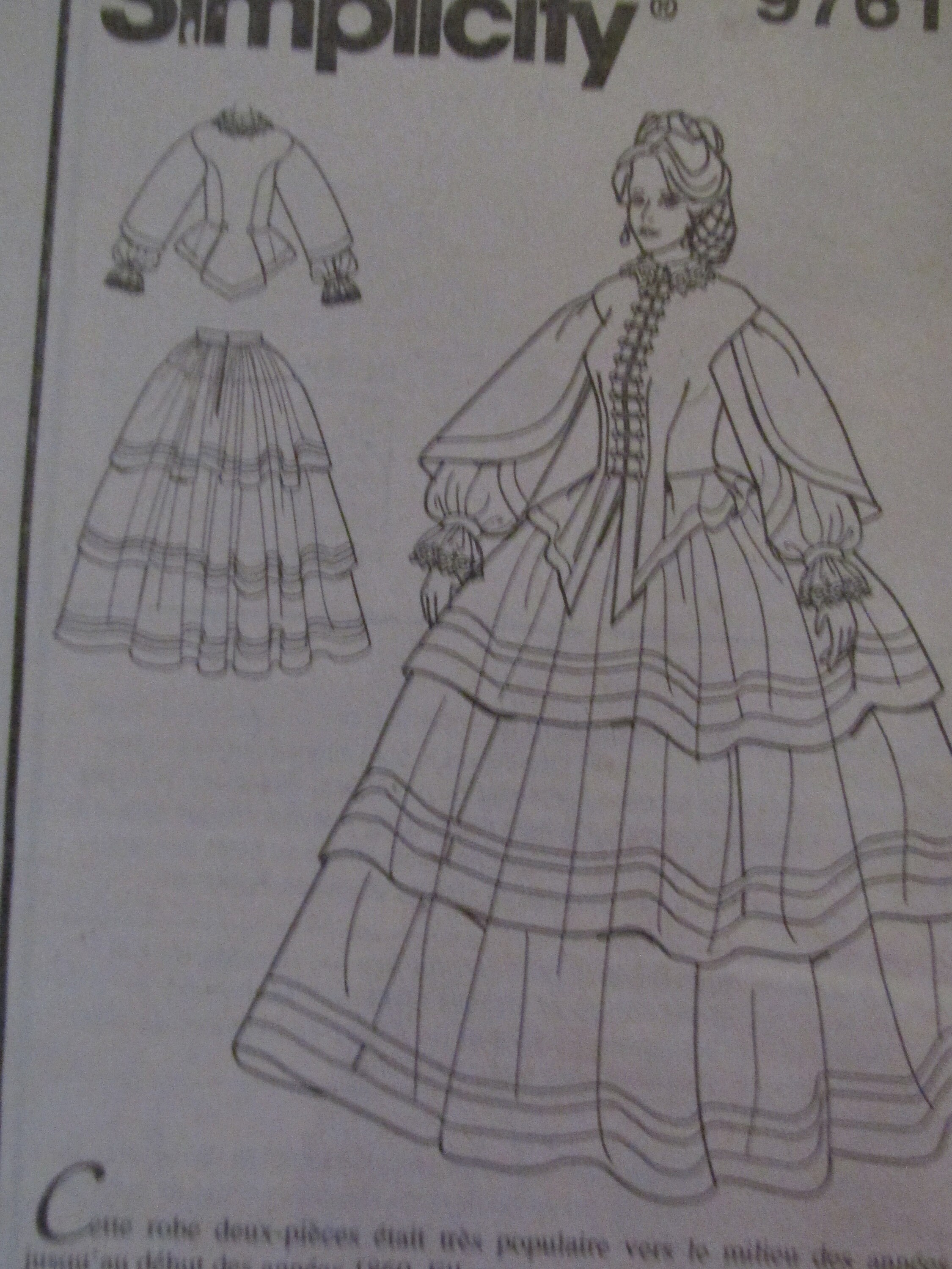 Simplicity 9761 Costume Sewing Pattern Historical | Etsy