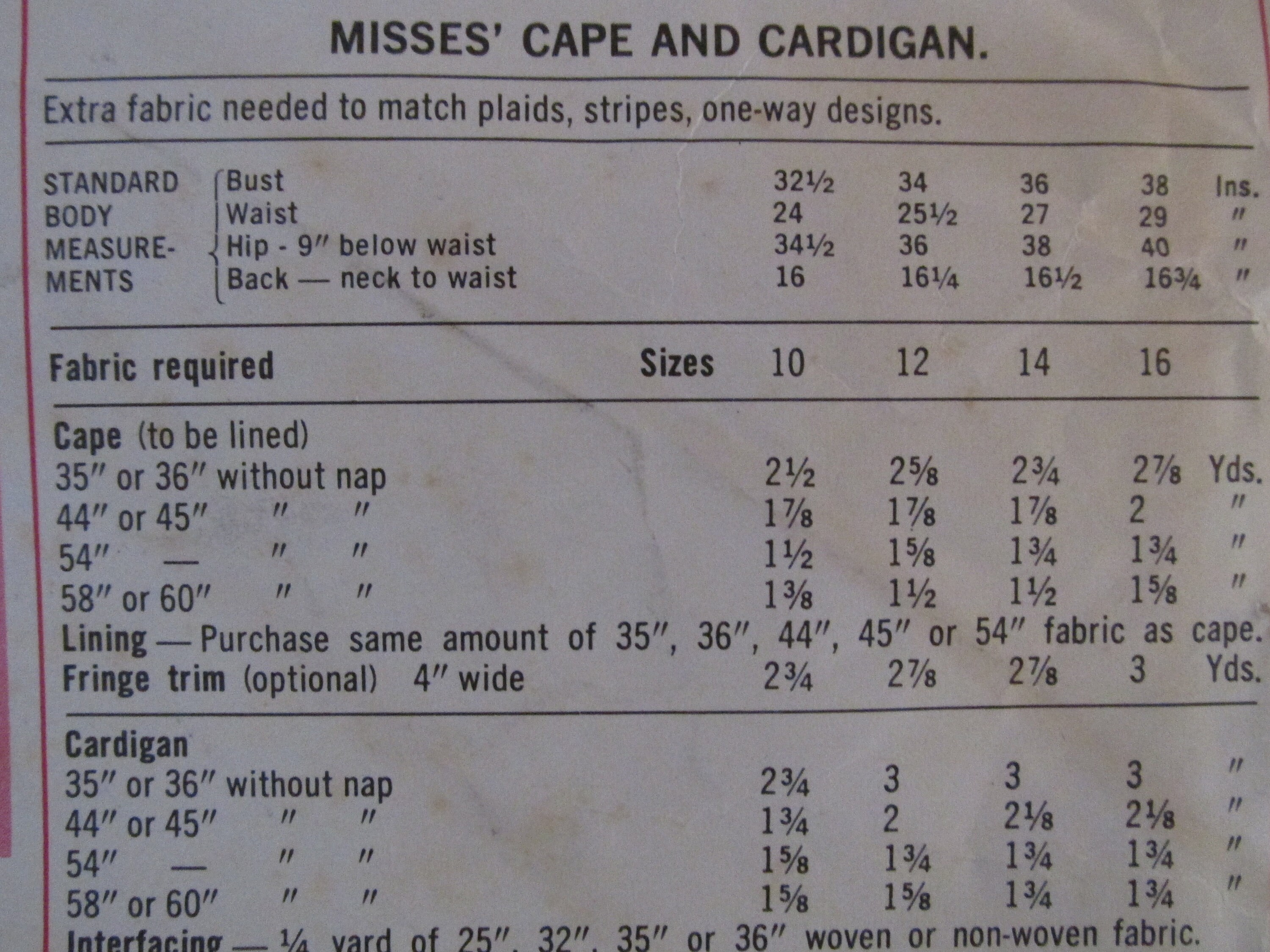 Simplicity CUT Sewing Pattern 9869 Misses Cape and | Etsy