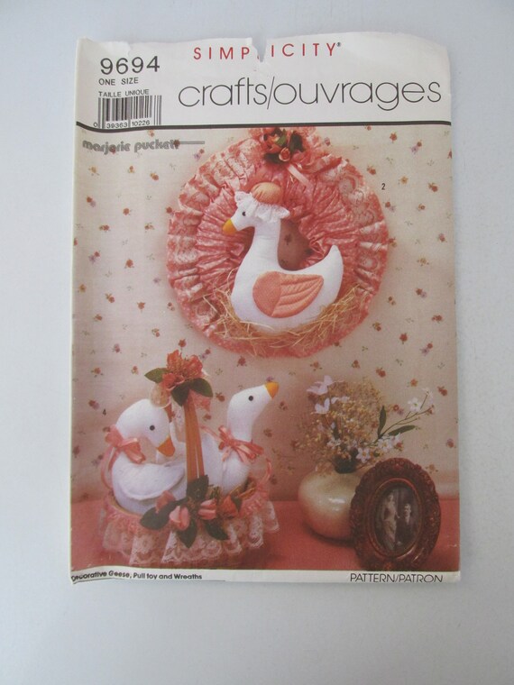 Simplicity Crafts 9694 CUT Sewing Pattern Geese 1986 - Etsy