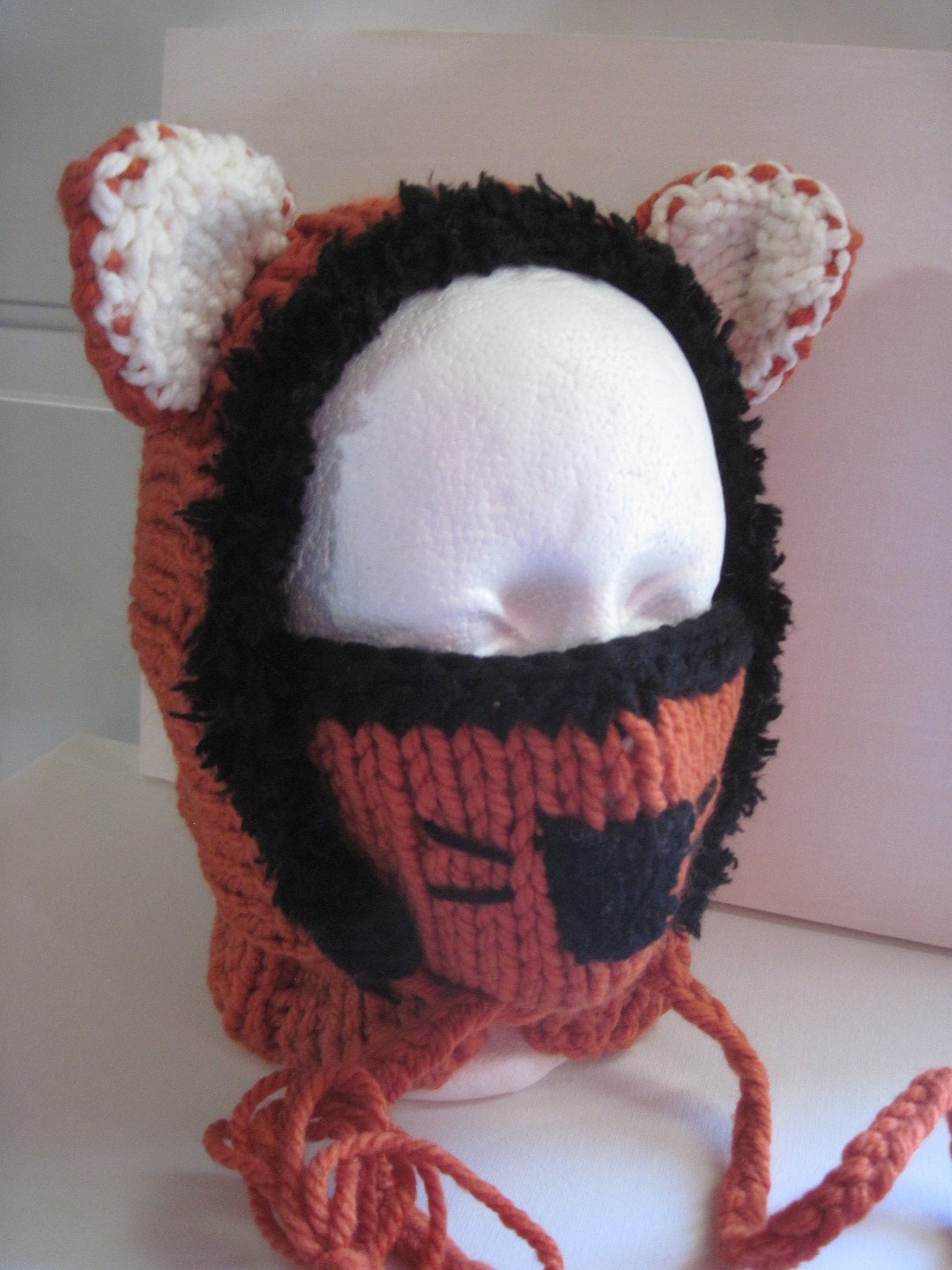 Fox Hood and Cowl Neck Warmer 2 Pieces Hand Knit Child - Etsy