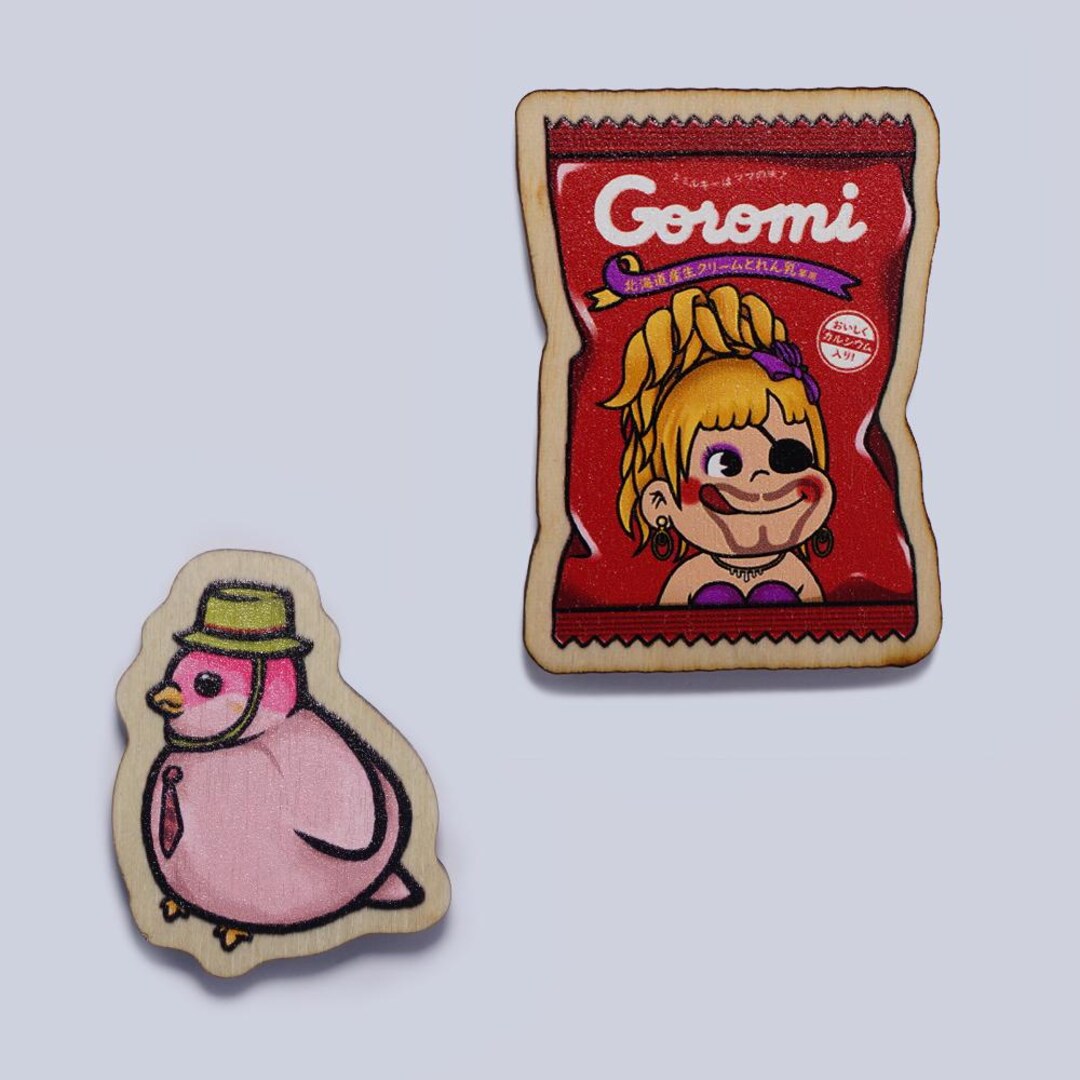 Goromi and Bunchan Yakuza Ryu Ga Gotoku Wooden Pins - Etsy