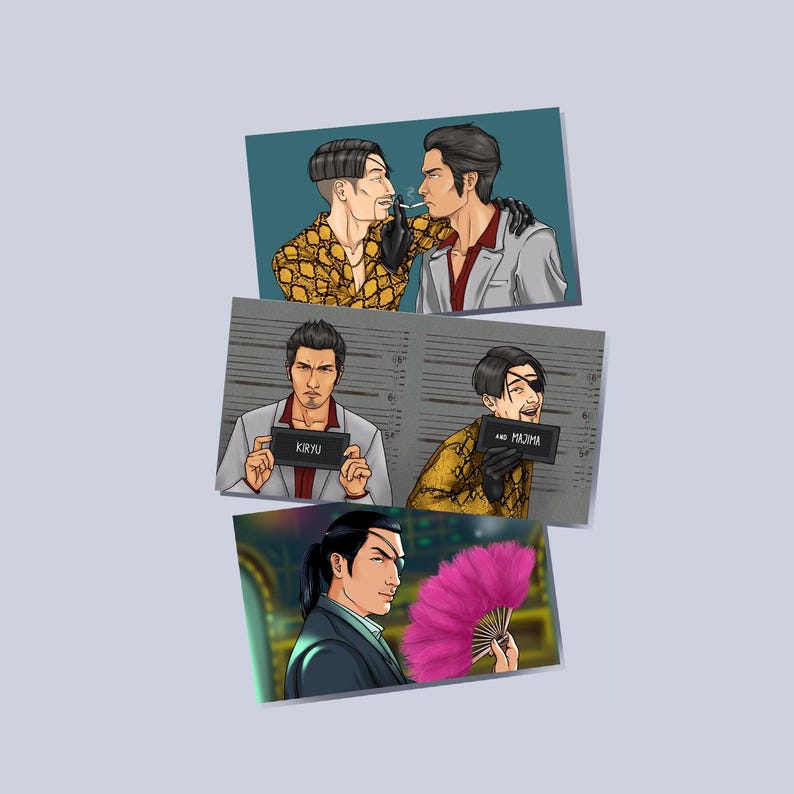 Artwork Majima Goro & Kiryu Kazuma Kazumaji Prints - Etsy