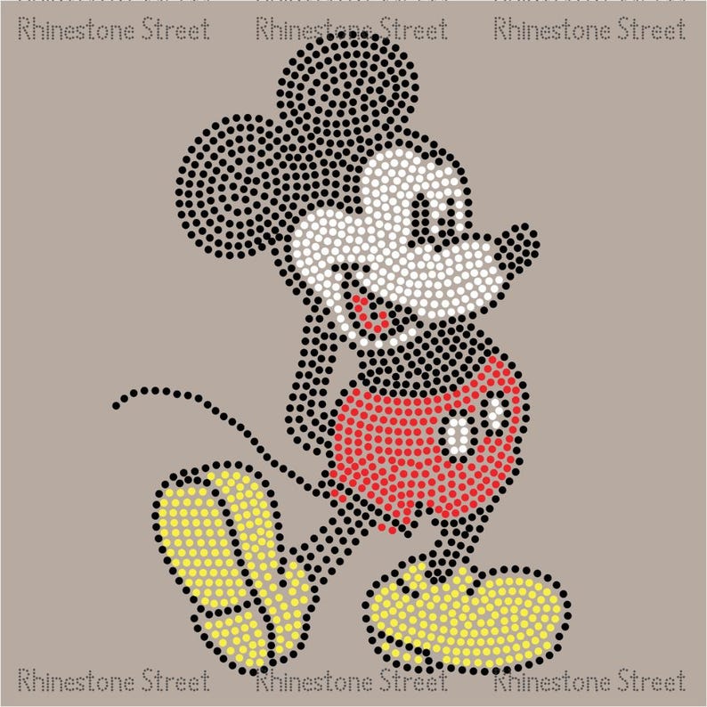 Mickei M Rhinestone Template DIY Shirt Design Download Template Cricut ...