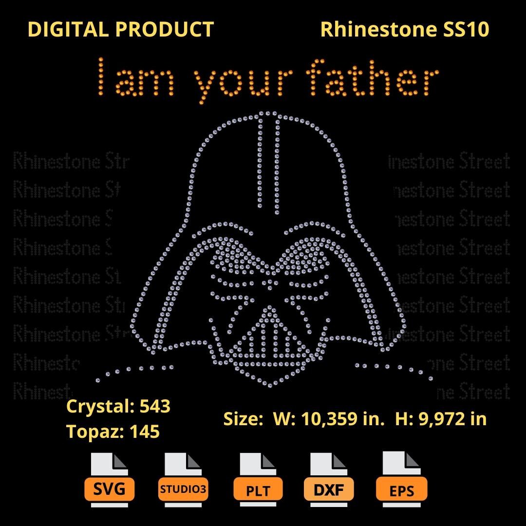 Darth Vader Rhinestone Template to DIY Funny Shirt Design Download ...