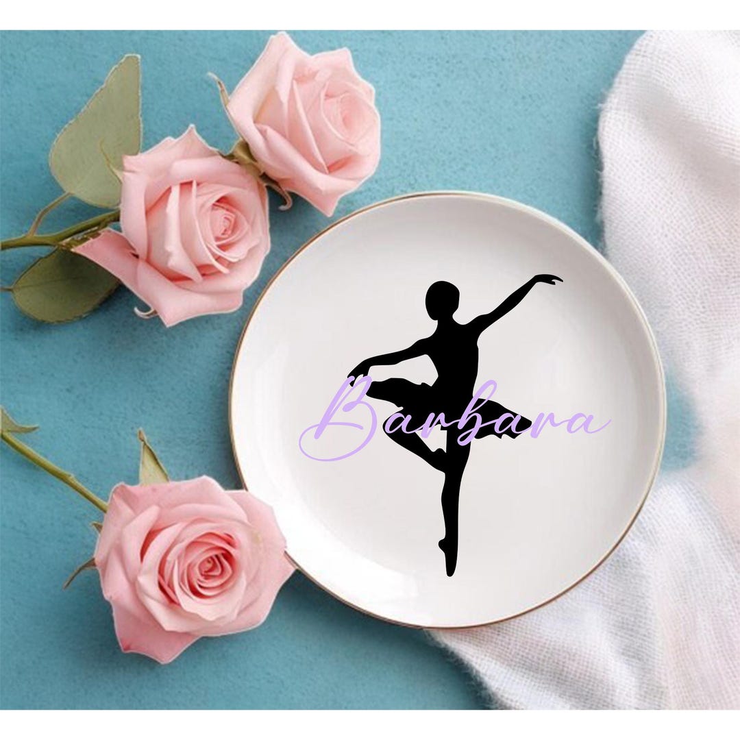 Personalized Trinket Dish, Elegant Ballet Ring Dish, Dance Teacher ...
