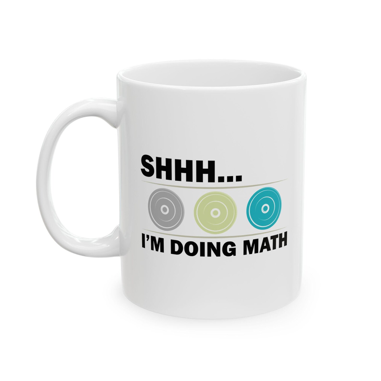Gym Coffee Mug Funny Humorous Mug Shhh... I'm Doing Math Ceramic Coffee ...