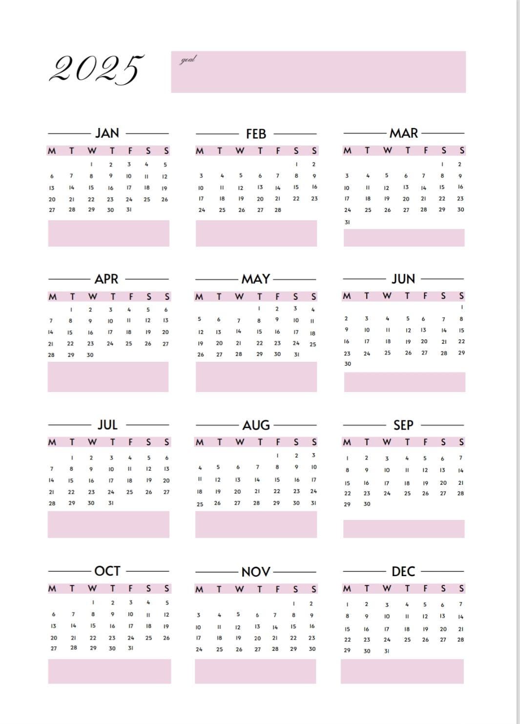 Simple Planner for 2025 - Etsy