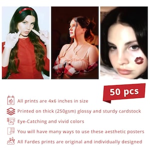 50 PCS Lana Del Rey Music Poster, Digital Download HD Aesthetic 4x6 ...