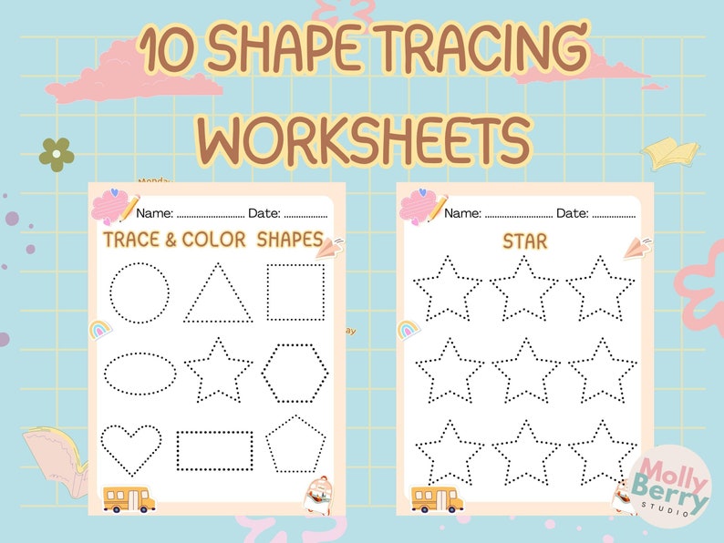 Shape Tracing, Tracing Worksheets, Learning Shapes, Tracing Sheets ...