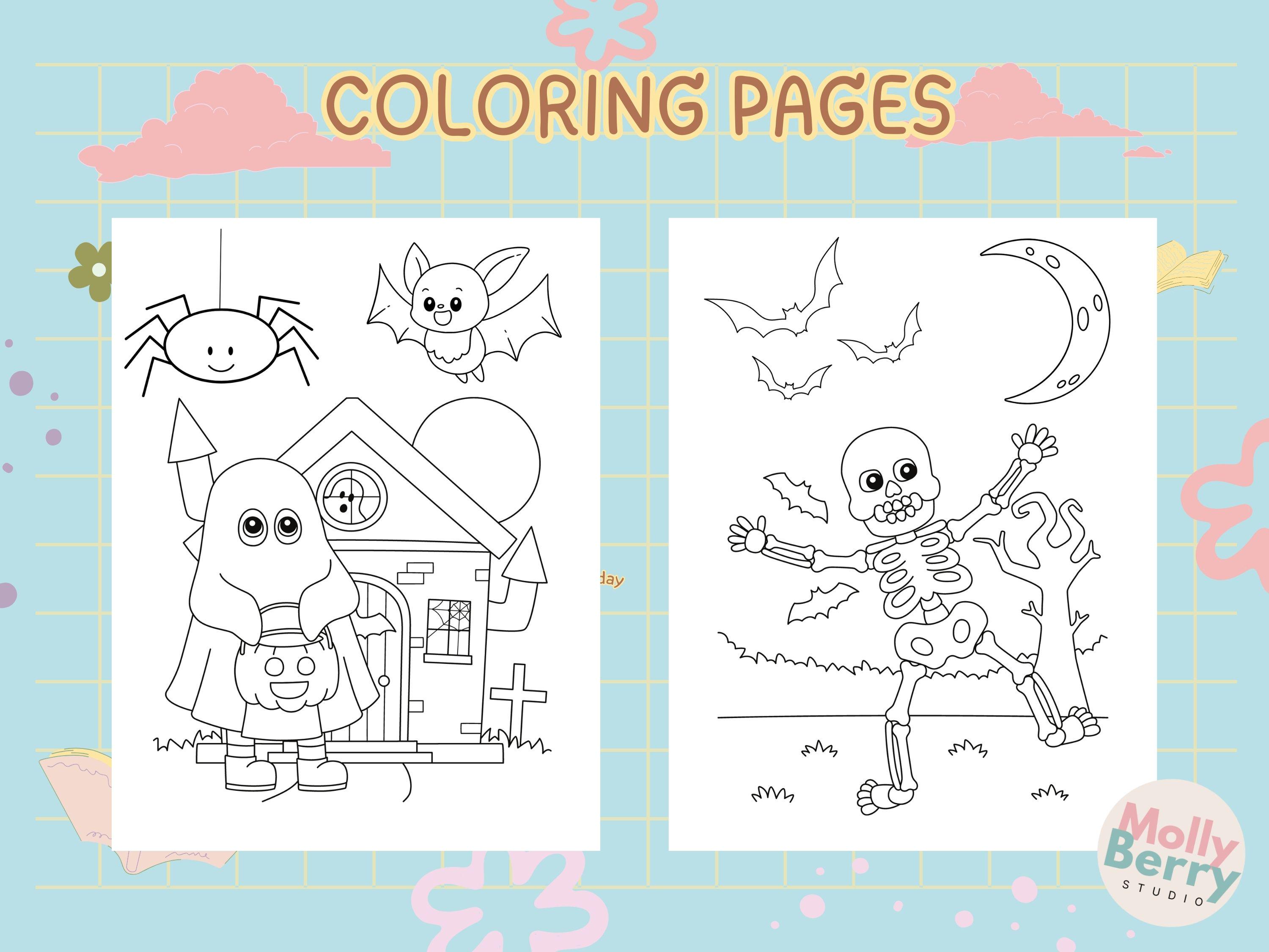 Halloween Coloring Pages, Spooky Cute, Coloring Pages, Cute Coloring ...