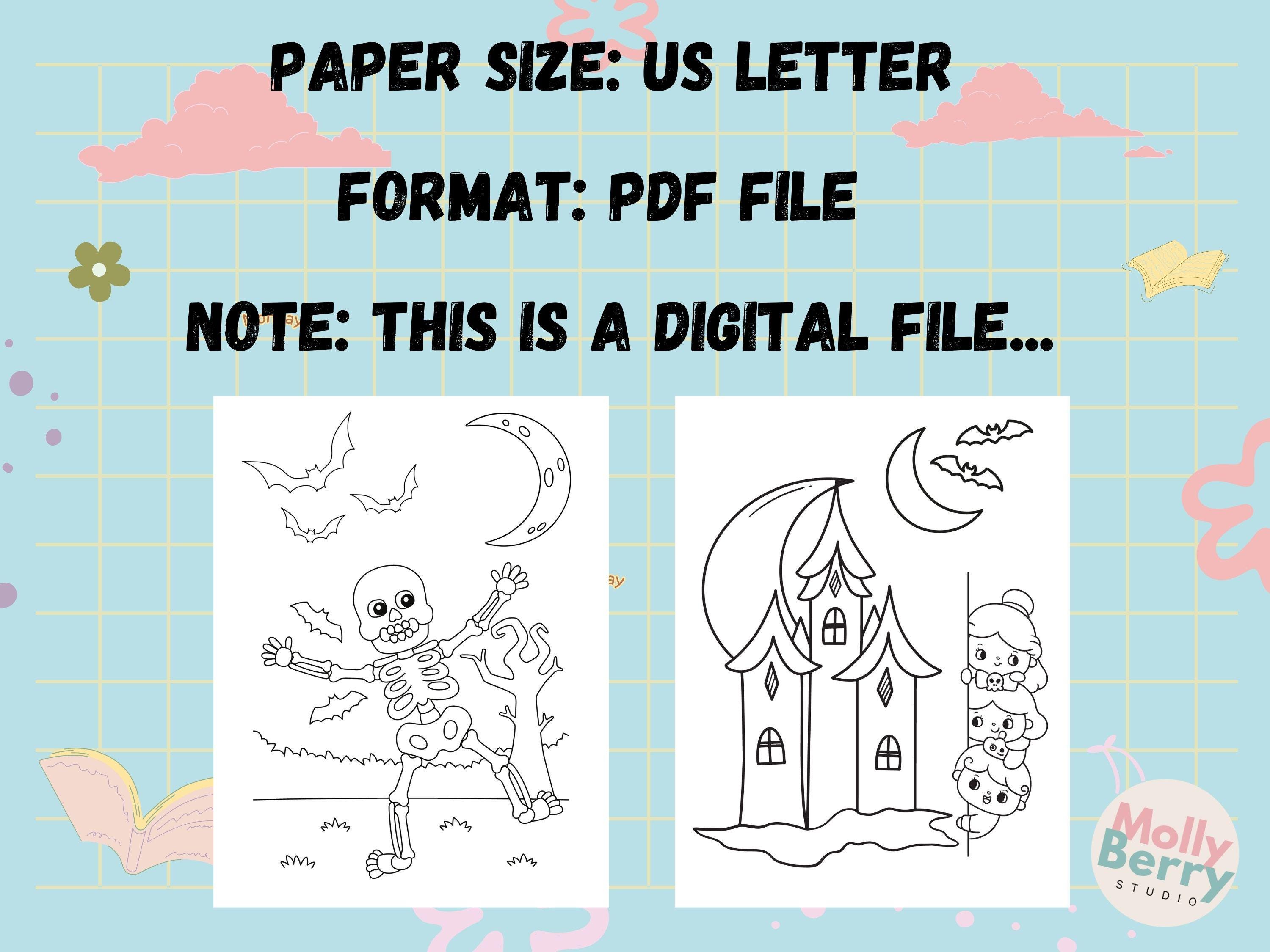 Halloween Coloring Pages, Spooky Cute, Coloring Pages, Cute Coloring ...