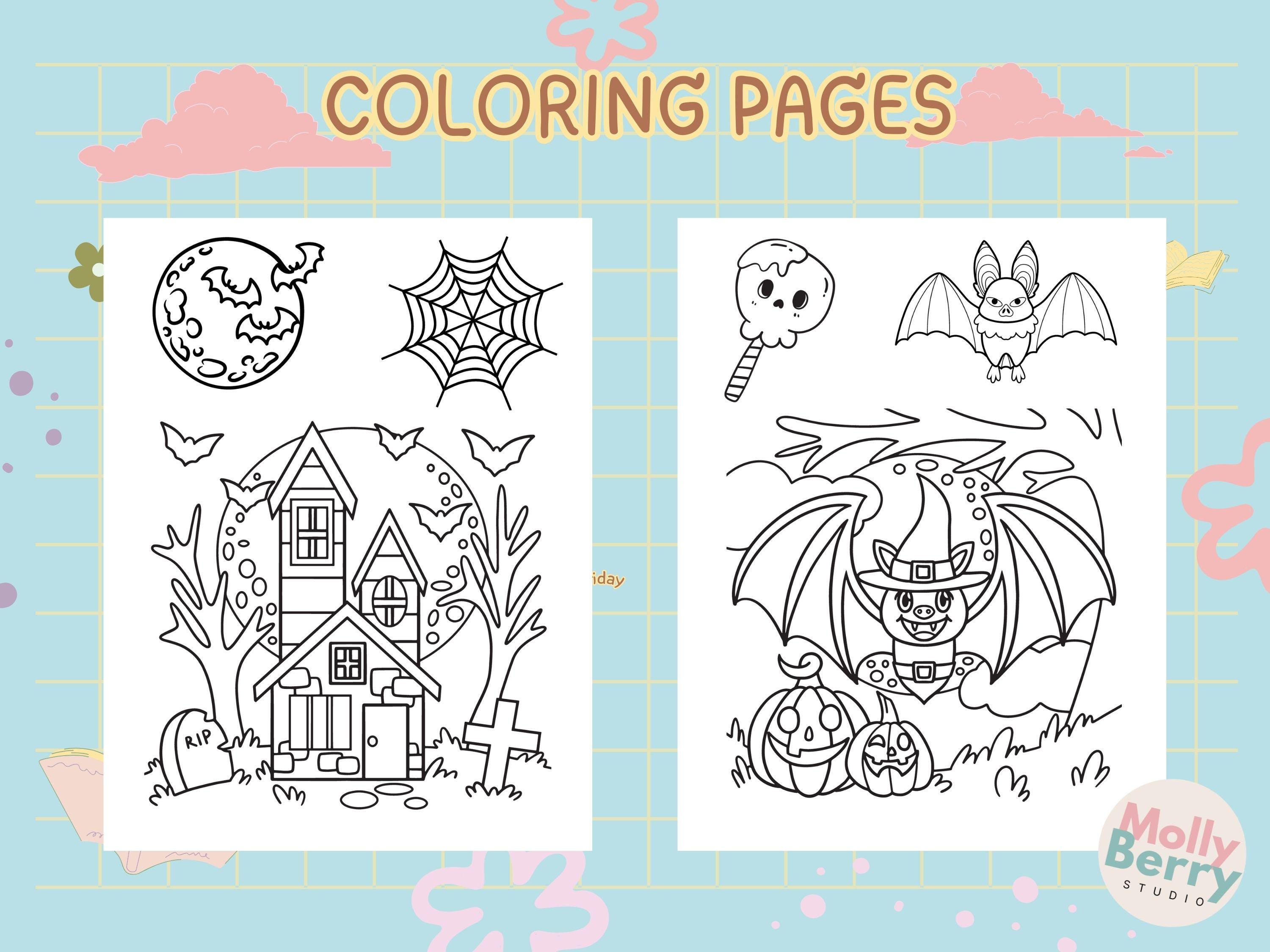 Halloween Coloring Pages, Spooky Cute, Coloring Pages, Cute Coloring ...