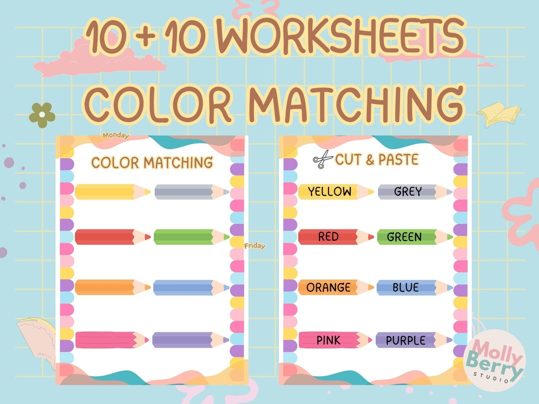 Color Matching, Color Books, Cut and Paste, Fine Motor Skill ...