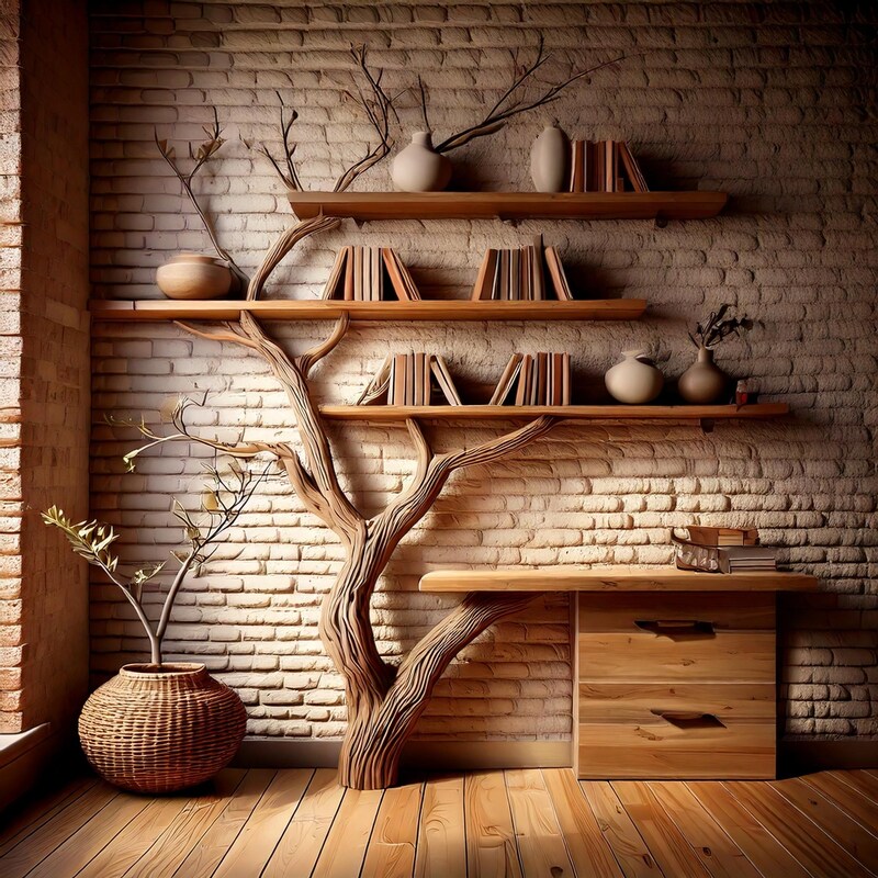 Rustic Bookcase - Etsy