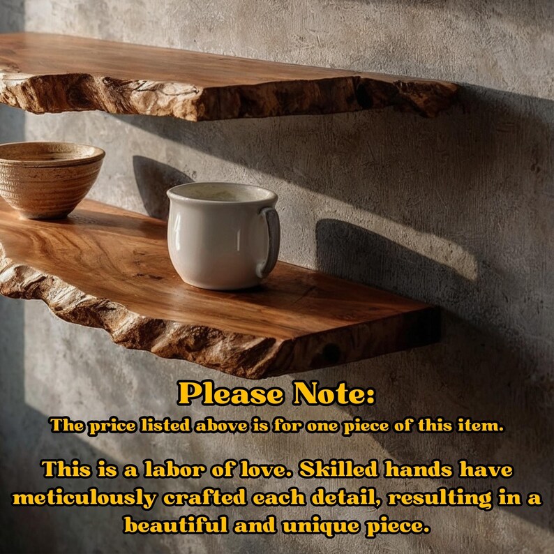 Floating Shelves Live Edge Floating Shelf Floating Wall Shelf Live Edge ...