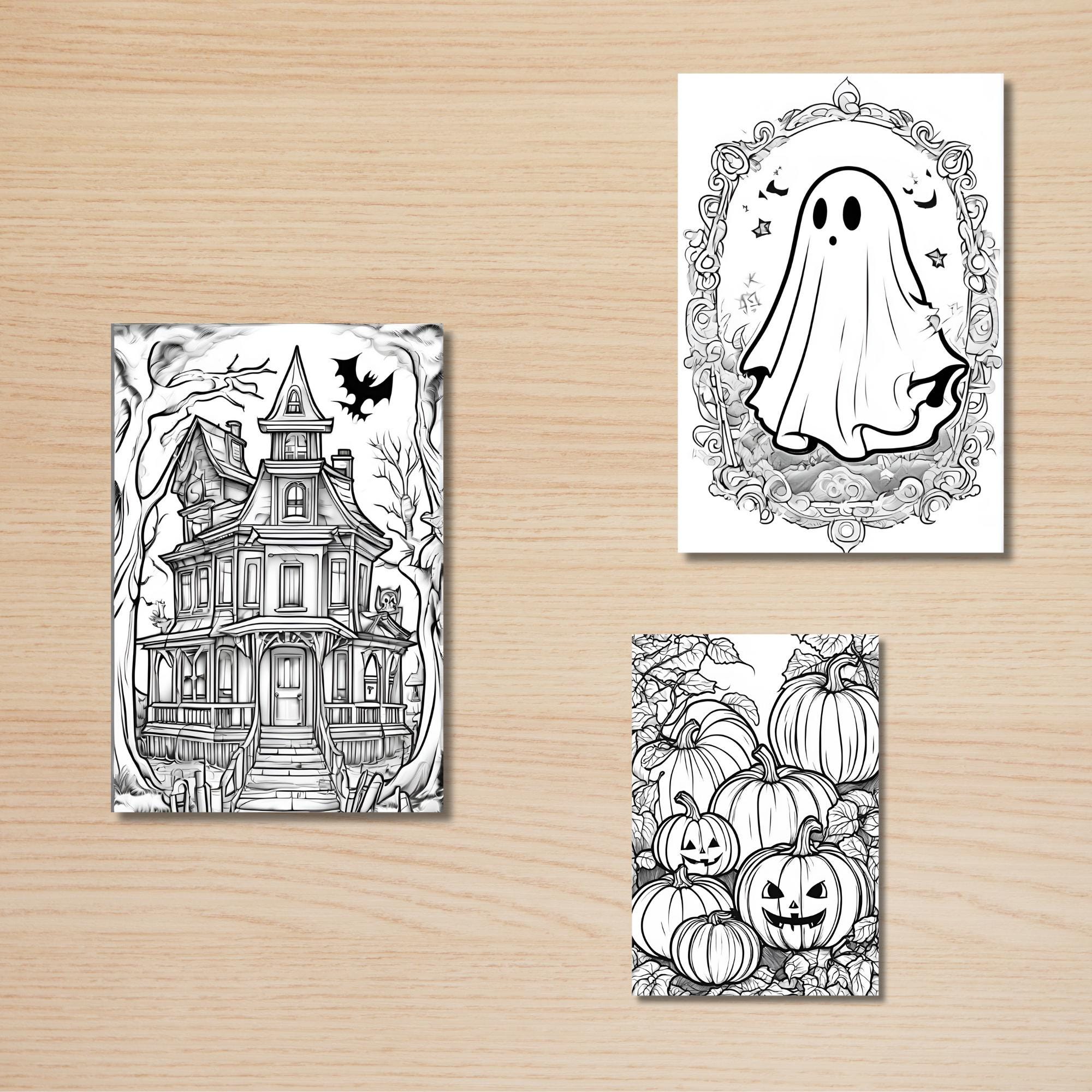 Halloween Coloring Pages | Ghost | Pumpkin | Haunted House | Coloring ...