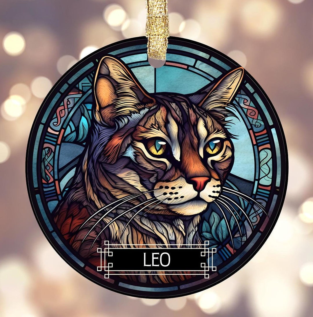 Personalized California Spangled Cat Mosaic Christmas Ornament, Custom ...